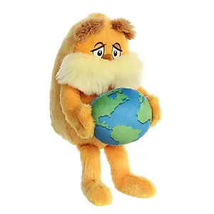 Aurora® Whimsical Dr. Seuss™ Lorax Planet Earth Stuffed Animal - Magical Storytelling - Literary Inspiration - Orange 11 Inches