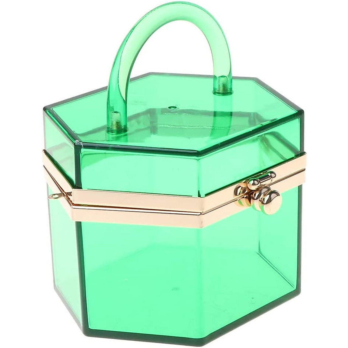 Crossbody Bag for Women,Women Shoulder Bags,Clear Purse Acrylic Box Evening Clutch Bag Handbag for Women Clear Color (Color : Coffee)