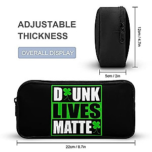 Drunk Lives Matter Pencil Case Stationery Pen Pouch Portable Makeup Storage Bag Organizer Gift