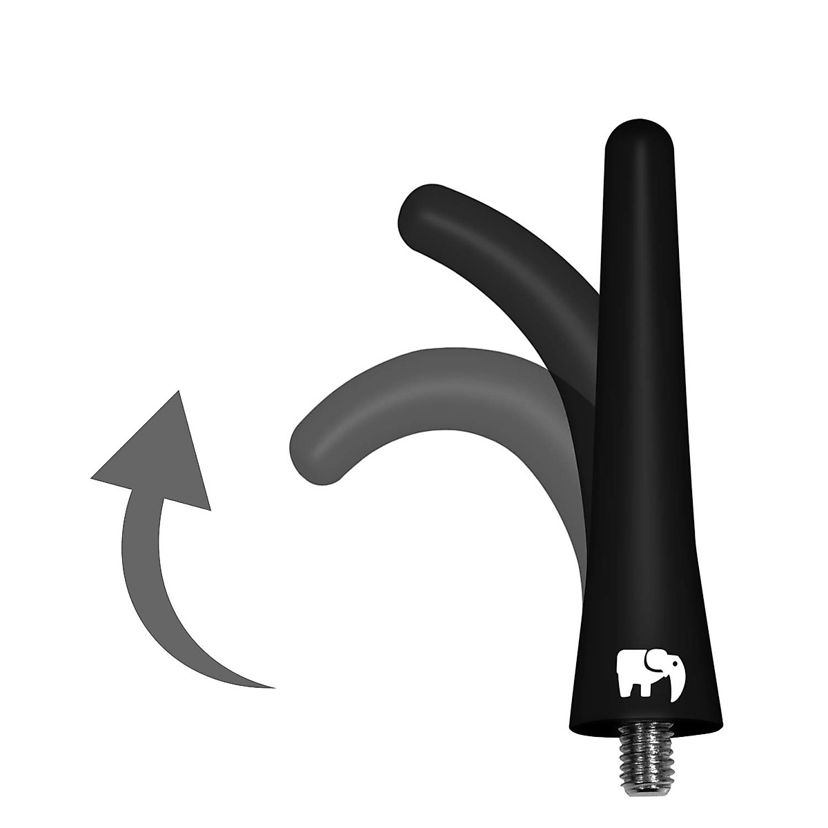 ONE250 2.5" inch Short Rubber Antenna, Compatible with Honda - CR-V (2001-2016), Element (2003-2024), Fit (2001-2023), Jazz (2001-2021), Insight - Designed for Optimized FM/AM Reception (Black)