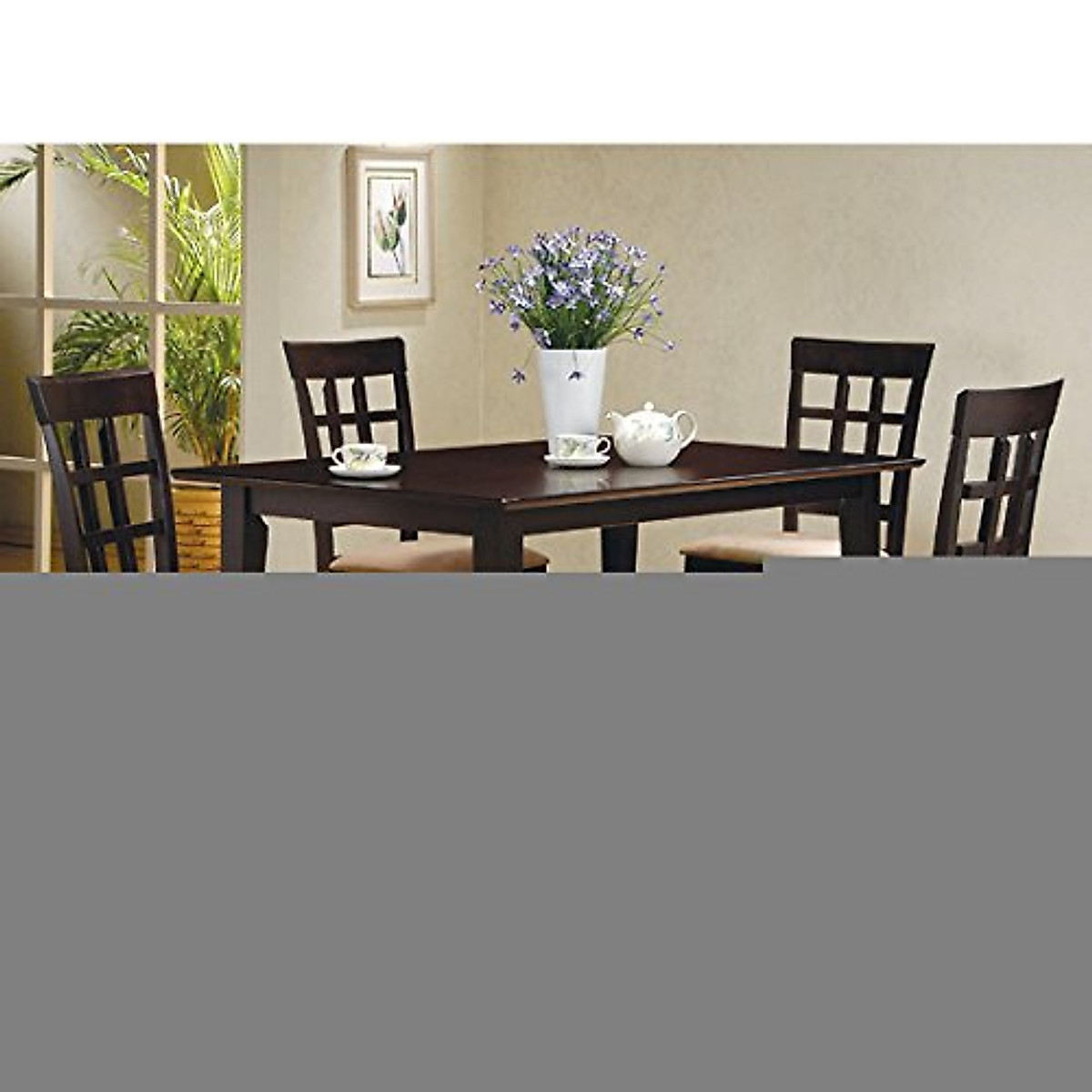 Coaster Furniture Gabriel Upholstered Dining Chairs (Set of 2) Side Chair Beige Microfiber Fabric Cappuccino Brown 100772