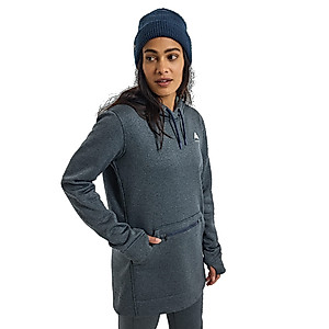 Burton Women's Standard Oak Long Pullover Hoodie, Dress Blue Heather, Small