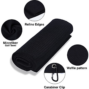 Upgrade Golf Putting Mirror, Portable Putting Aid, Professional Golf Training Equipment, Golf Training Aid, Golf Trainer, Putting Mirror Training Aid for Golf, Putting Trainer, with a Black Golf Towel