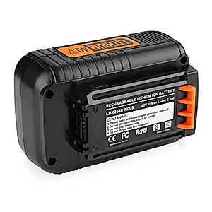 energup 40 Volt MAX Lithium 3Ah Battery for Black and Decker 40V Battery LBX2040 LBXR36 LBXR2036 LST540 LCS1240 LBX1540 LST136W for Black+Decker 40V Lithium Battery