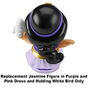 F-Price Replacement Part for Fisher-Price Little People Princess Figure Pack - GKG98 ~ Replacement Jasmine Figure in Purple and Pink Dress and Holding White Bird, Brown, Black, Blue, White