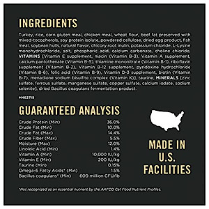 Purina Pro Plan Hairball Management, Indoor Cat Food, Turkey and Rice Formula - 3.5 lb. Bag