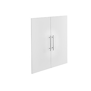 ClosetMaid SuiteSymphony Wood Closet Set, Add On Accessory, Modern Style For Storage, Clothes, Units, Pure White/Satin Nickel, 25-Inch Door Pair