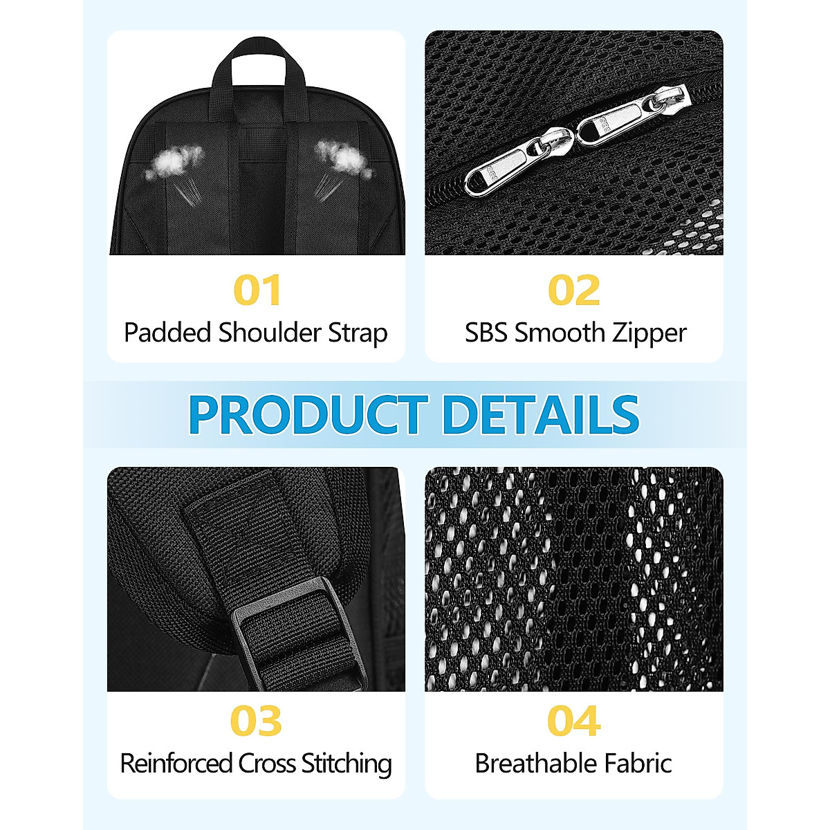 Paxiland Mesh Backpack Lightweight See Through College Student Backpack for Commuting Swimming Travel Beach Outdoor Sports