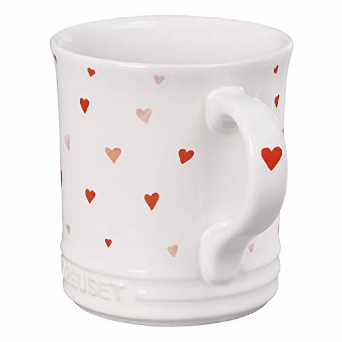 Le Creuset La'Amour Stoneware Mug, White with Heart Applique