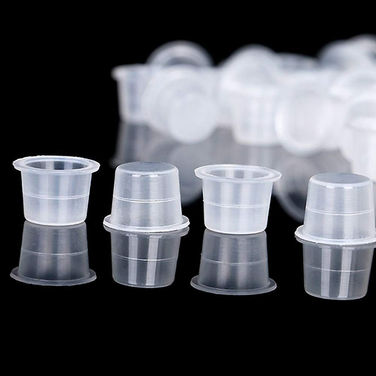 Romlon Tattoo Ink Cap Cups 1000Pcs Tattoo Ink Cups Tattoo Ink Caps Disposable Plastic Pigment Caps Cups for Tattoo Ink Tattoo Pigment Tattoo Accessories Tattoo Kits Tattoo Supplies Sizes #9 Small