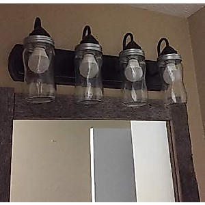 Wide Mouth Mason Jar Lids with Pre drilled Light Socket and Heat Relief Holes - 6pk DIY Jar Chandelier/Pendant/Vanity Lighting by Industrial Rewind