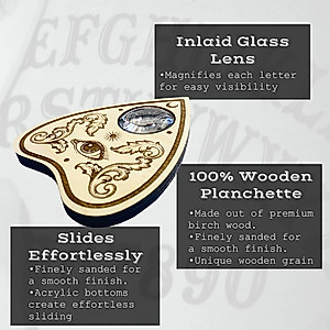 Wooden Handmade Talking Spirit Board with Planchette - Premium Quality Talking Board (Medium Classic Style)