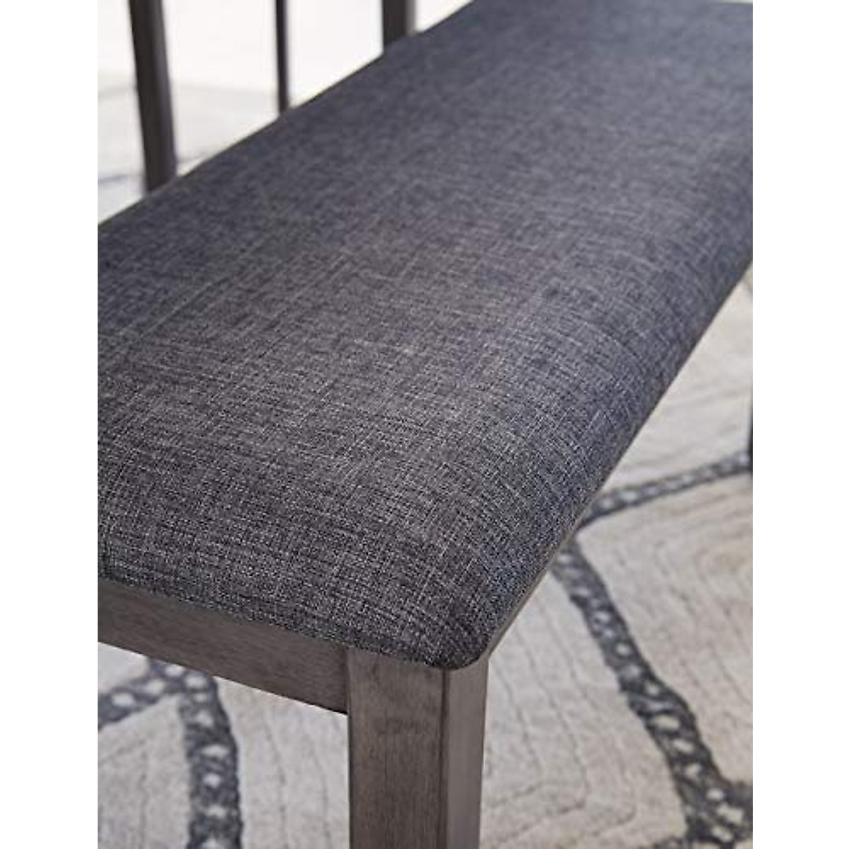 Signature Design by Ashley Bridson Modern 6 Piece Dining Set, Includes Dining Table, 4 Chairs & Bench, Gray