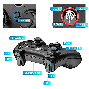 EasySMX 2.4G Wireless Controller for PC, PS3 Gamepads with Vibration Fire Button Range up to 10m Support PC PS3 Android Devices and TV Box