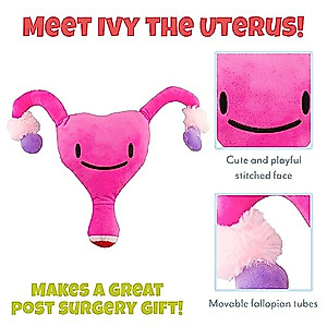 Attatoy Plush Uterus - Ivy The Uterus - Stuffed Toy, 12-Inch After Surgery Pal, Hysterectomy, Endometriosis, Fallopian Tubes, Ovaries