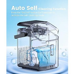 COWSAR Nugget Ice Maker Countertop, Chewable Nugget Ice Cubes Machine, Quick Ice Making 34Lbs/Day, Self-Cleaning, Portable Ice Machine for Home Kitchen Office Party