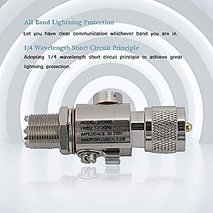 Antenna Lightning Arrester UHF-M to UHF-F 1-1.2GHz Lightning Arrestor All Band Lightning Protection Surge Protector