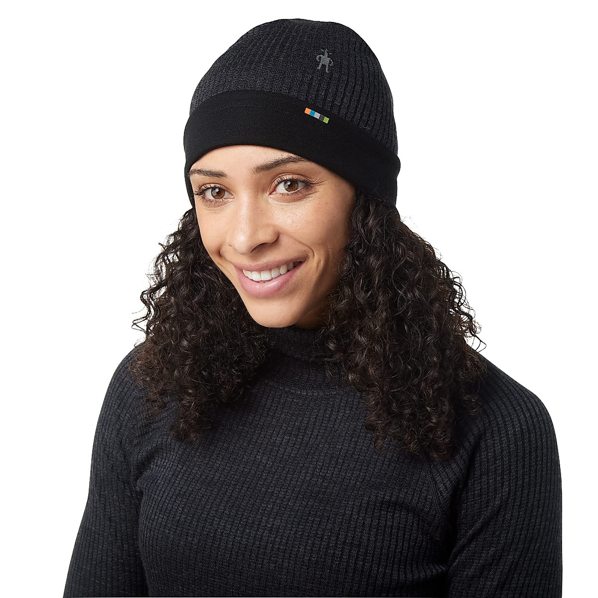Smartwool Thermal Merino Wool Stash Beanie for Men and Women, Charcoal Heather, One Size