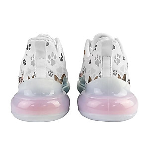 Yzaoxia Chihuahua Dog Sneakers for Women Size 9.5 Lightweight Running Sports Shoes Girls Air Cushion Shoes Comfortable Walking Shoes