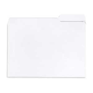 Blue Summit Supplies 100 White File Folders, 1/3 Cut Tab with Assorted Positions, Letter Size, Great for Organizing and Easy File Storage, 100 Pack