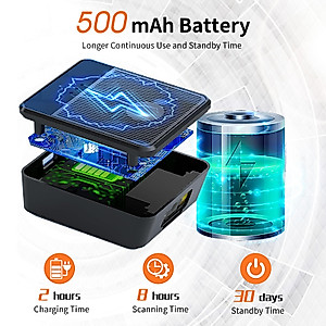 Posunitech Wearable Glove Barcode Scanner 1D 2D Finger Trigger 2.4G Wireless Barcode Reader TG01 Bluetooth Scanner Fast Scanning Comfortable Compatible with iPhone, Android, Tablet, Computer & iPad