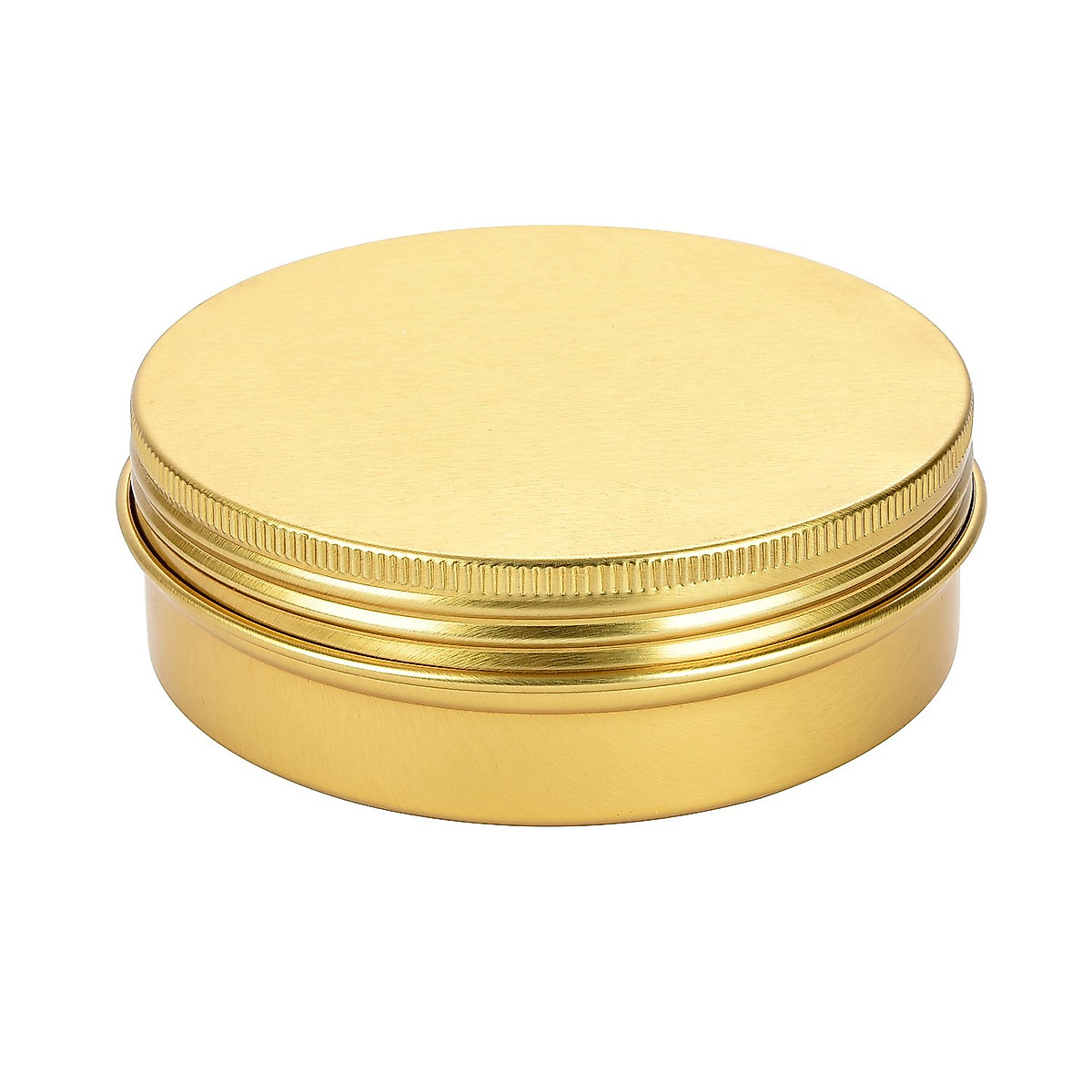 TMO 4 oz Tin Cans Screw Top Containers Aluminum Round Steel Tin Cans Travel Tins Storage Jar Food Tins Containers Metal Tins with Lids,Gold(24 Pack)