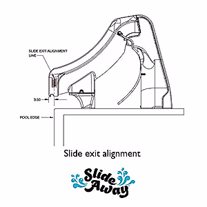 S.R. Smith 660-209-5810 SlideAway Removable In-Ground Pool Slide, Taupe