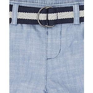 The Children's Place Baby Boys Sleeve Button Down and Shorts 2-Piece Set 2-Pack, Americana Gingham, 3-6 Months