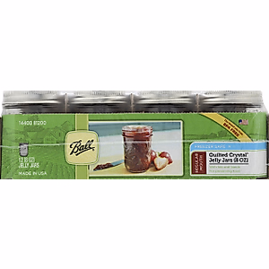 Ball Jar Quilted Crystal Jelly (Case of 12), 8 oz