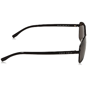 BOSS by Hugo Boss Men's BOSS 0762/S Rectangular Sunglasses, Matte Black, 58mm, 17mm