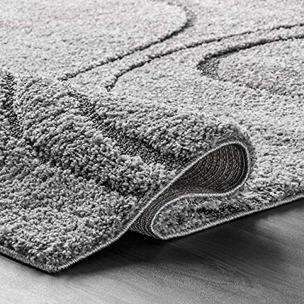 nuLOOM Carolyn Cozy Soft & Plush Shag Area Rug, 4' x 6', Dark Grey