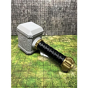MunnyGrubbers - Hammer Dice Tower - (Random 7PCS D20 Dice Set Included) - Dice Holder - Dice Roller - Tabletop RPG Accessory - Dungeons and Dragons - DND - D&D - (Silver)