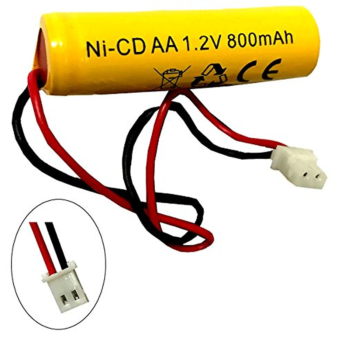 (2 Pack) 700mAh 1.2v AA NiCd Exit Light Battery 1.2v 1000mAh 900mAh Ni-CD AA 800mAh 1.2v Exit Sign Emergency Light Battery Replacement