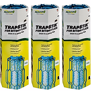 RESCUE! Deck & Patio Fly TrapStik - Odorless, Weather Resistant - 3 Pack