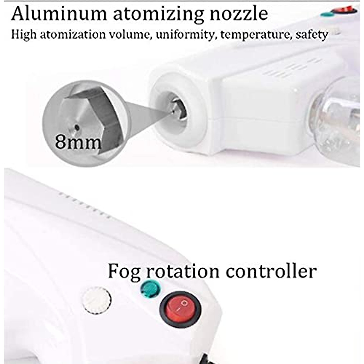 EMENG Disinfecting Spray Gun Sanitizer Atomizer Portable, Nano Blue Light Steam Sterilizing Spray Gun for Lawn and Beach Herbicides in Garden and Hair Care