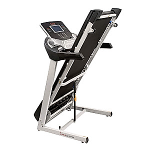 Sunny Health & Fitness Energy Flex Electric Treadmill with Bluetooth Connectivity, Automatic Incline, Speakers and 16 Preloaded Programs - SF-T7724, Gray
