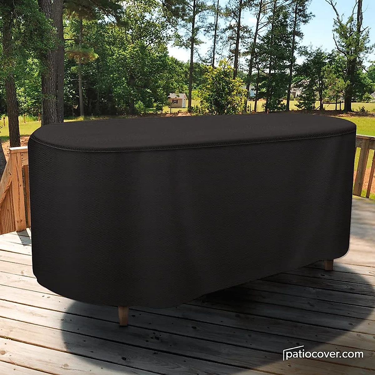 Patio Large Waterproof Oval Table Cover - Outdoor Patio Table Washable - Heavy Duty Furniture 84x42x28 Inch Oval Table Cover