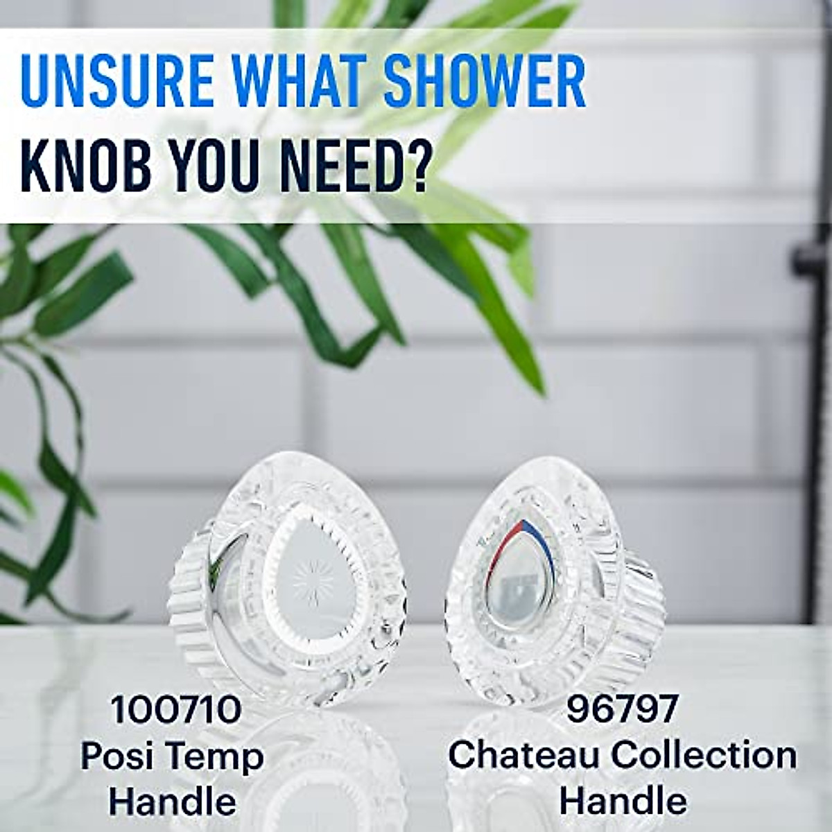 Aftermarket Compatible Moen Shower Handle Replacement (100710) Tub & Shower Knob - Compatible Moen Posi Temp Handle Kit