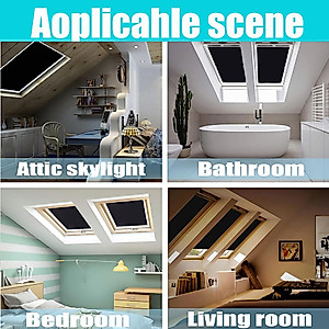 ZHhan Blackout Roof Skylight Blind Window Curtain for Velux F06 206 Roof Windows with Sucker UV Protection Without Drill and Easy InstallationSucker