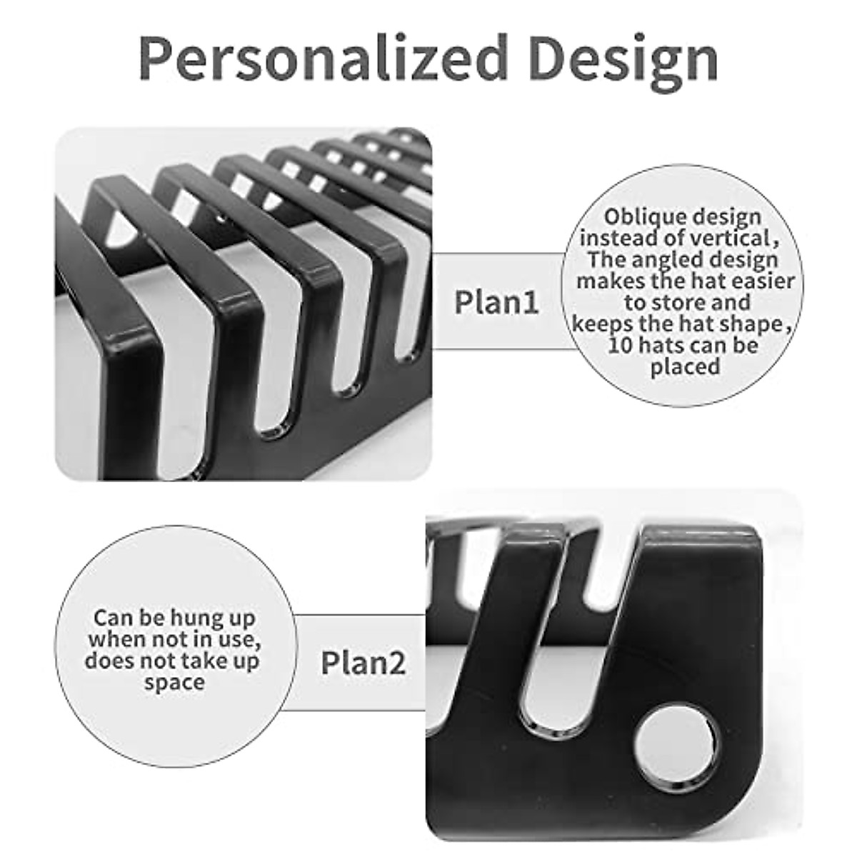 ishenkea Baseball Cap Organizer，Cap Organizer For Baseball Caps,Cap Organizer That Can Store 10 Baseball Caps ，No Install Required Ball Cap Organizer