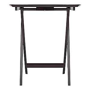 Winsome Wood Single Oversized TV Tables, Oblong, Espresso, Set of 4