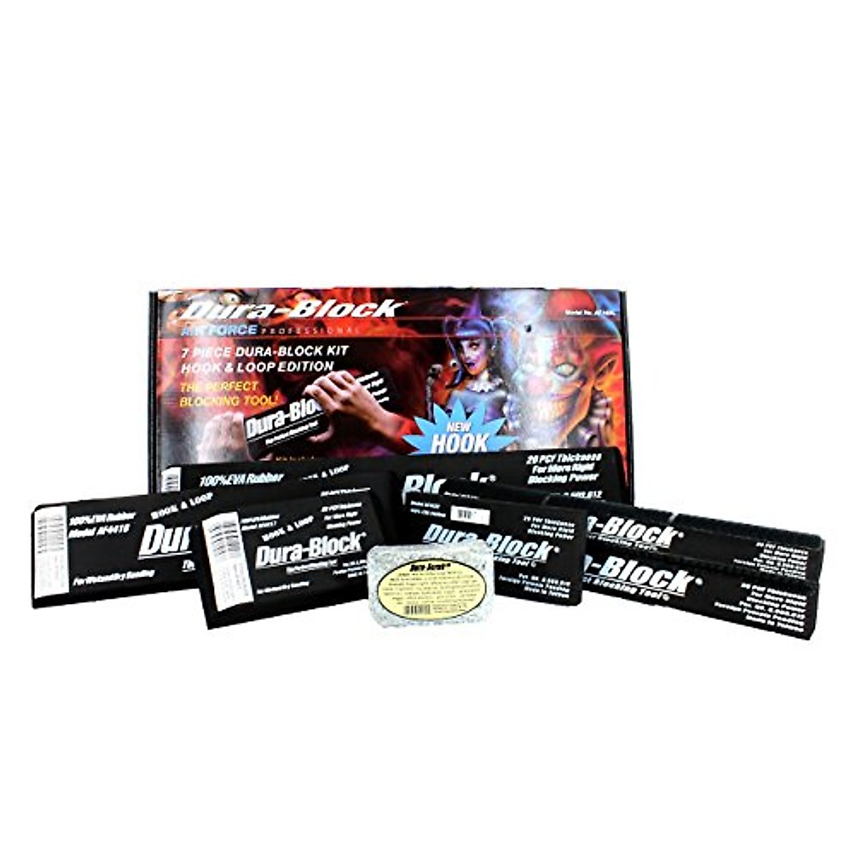 Dura-Block AF44HL Hook & Loop Black 7-Piece Sanding Block Set
