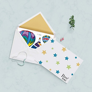 Runtoo Hot Air Balloon Wall Decals Kids Adventure Wall Stickers Bedroom Classroom Playroom Nursery Wall Art Décor