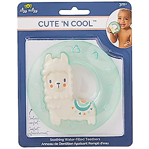 Itzy Ritzy Water-Filled Teether; Cute 'N Cool Llama Water Teether is Textured on Both Sides to Massage Sore Gums; Can Be Chilled in Refrigerator, Llama