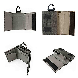 Miss Sapato Women's Tri-Fold Wallet, Mini with Carabiner, RADIO EVA, Red