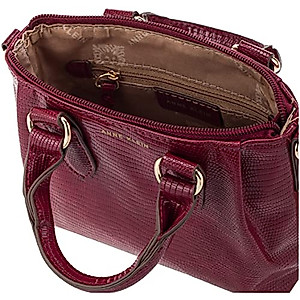 ANNE KLEIN Lizard Mini Crossbody, Bloodstone