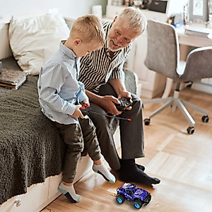 GaHoo Remote Control Car for Kids - Durable Non-Slip Off-Road Shockproof High-Speed, All Terrain Electronic RC Racing Car Toy Gifts for 3 4 5 6 7 8 Year Old Boys Girls (Dark Blue)