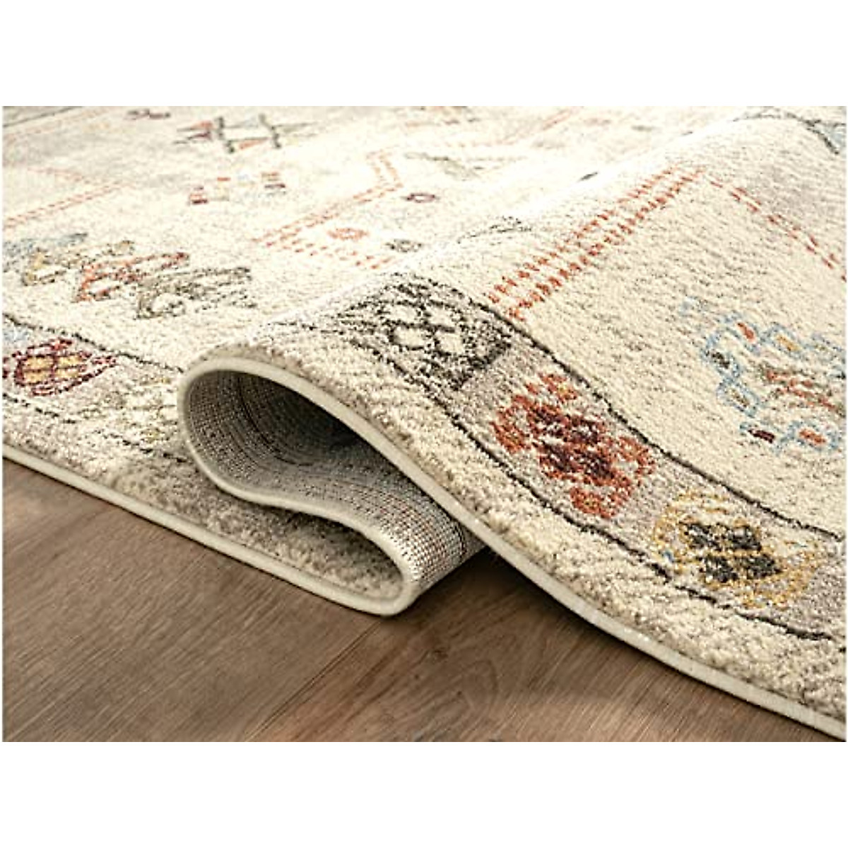 Abani Sedona SED160A Southwestern Beige Mutlicolor Tribal Print Area Rug Beige 5'3" x 7'6"