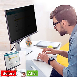 Nusign+ Computer Privacy Screen Filter 27 inches for Widescreen Monitor – Date Protection Desktop Security Anti-Glare, Anti-Scratch, Blocks 96% UV–16:9 Aspect Ratio, Inch (Diagonal) - 16:9 Ratio