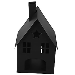 House Tea Light Holder Wedding Decor Iron Candle Holder Candle Cup Wrought Iron Vintage Black Gothic Decor Tin House Candle Holder